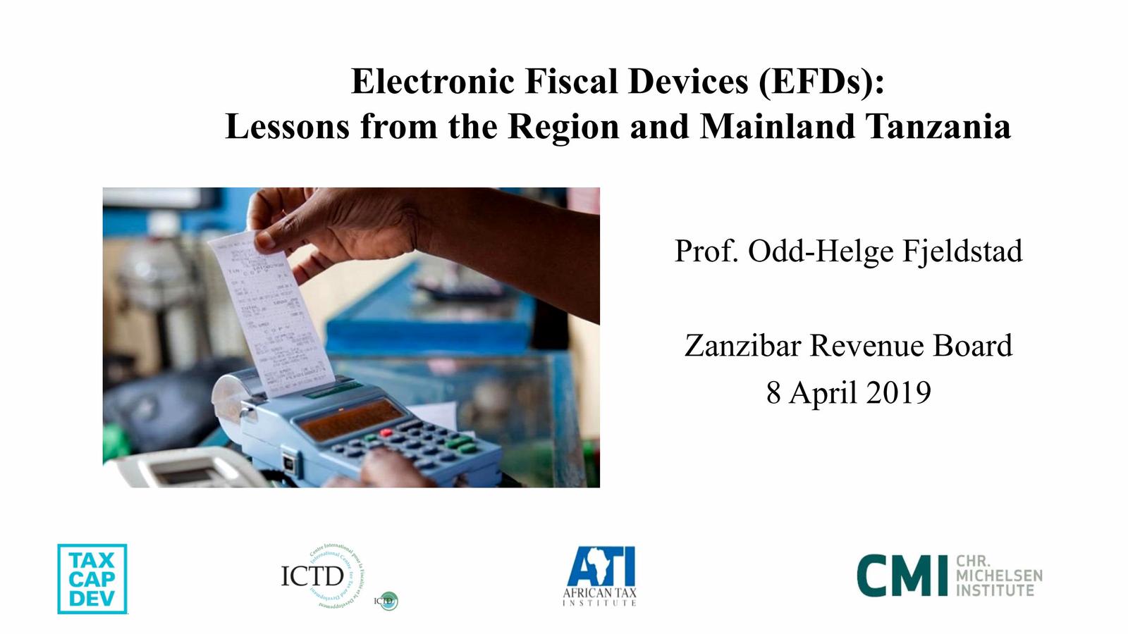Electronic Fiscal Devises (EFDs): Lessons from the Region and Mainland ...