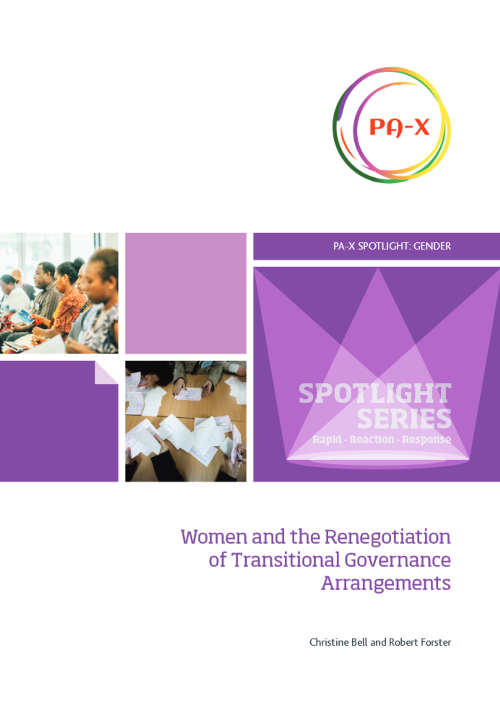 Women and the Renegotiation of Transitional Governance Arrangements