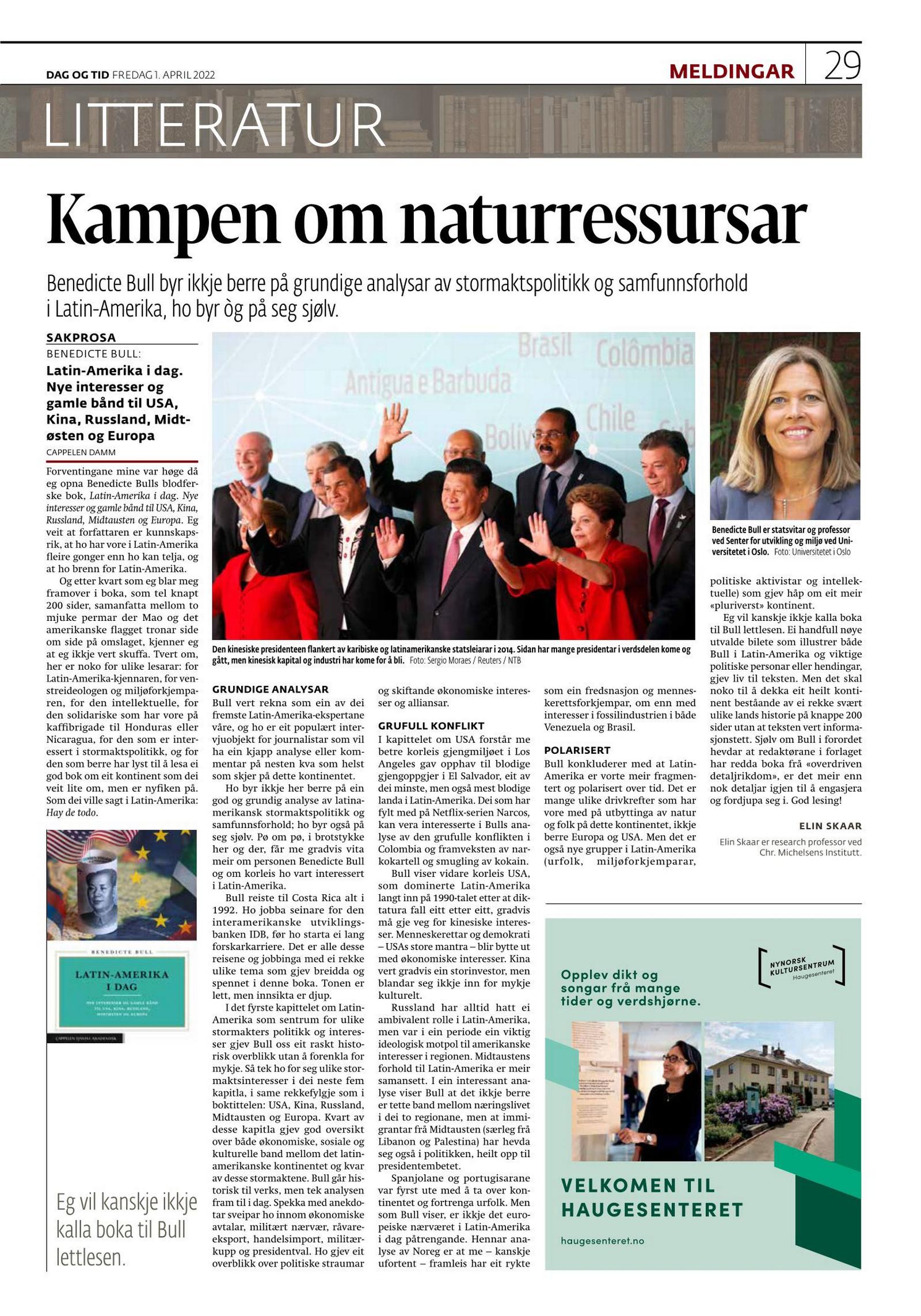BENEDICTE BULL: Latin-Amerika i dag. Nye interesser og gamle bånd til ...
