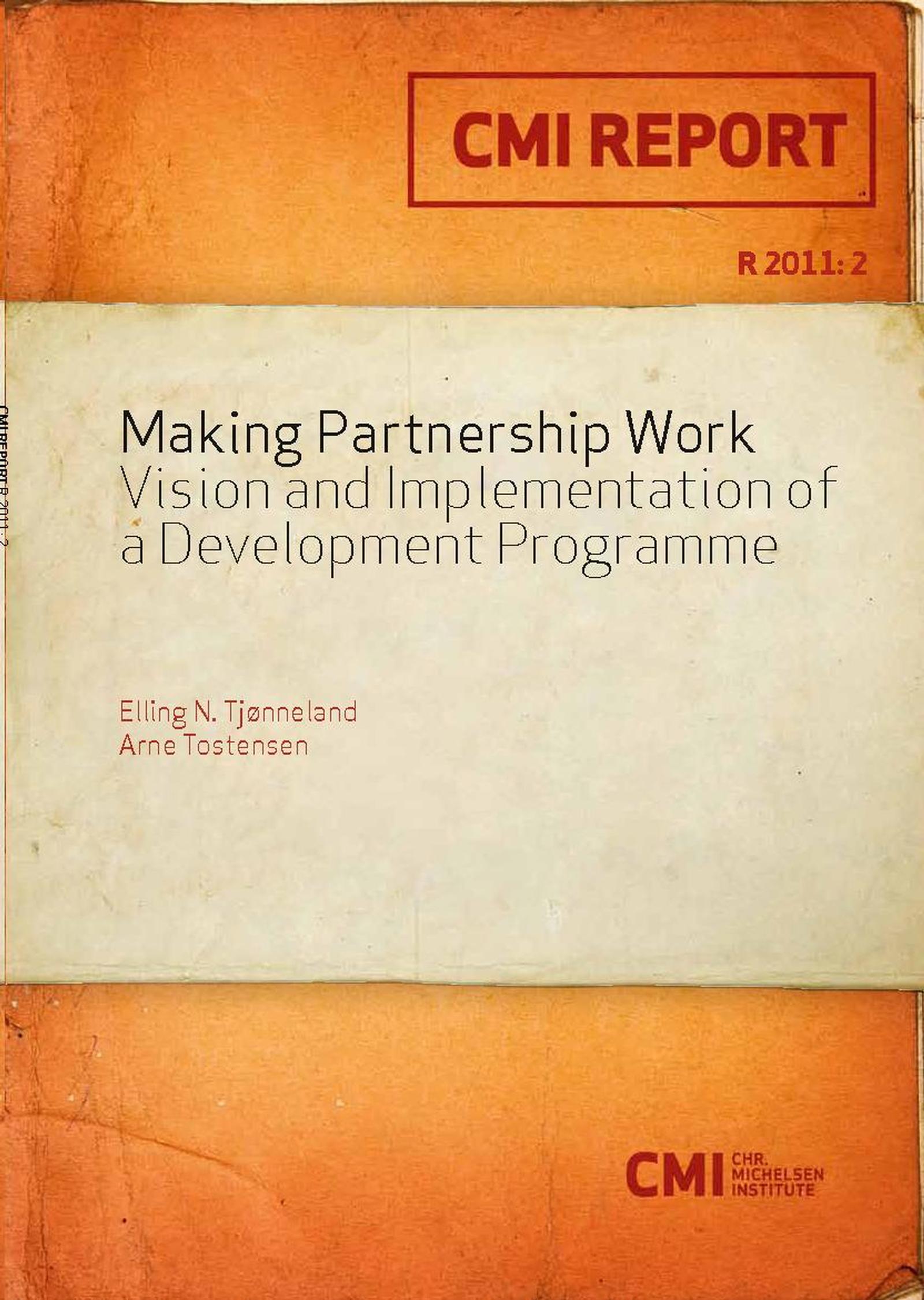 Making partnership work: Vision and implementation of a development ...