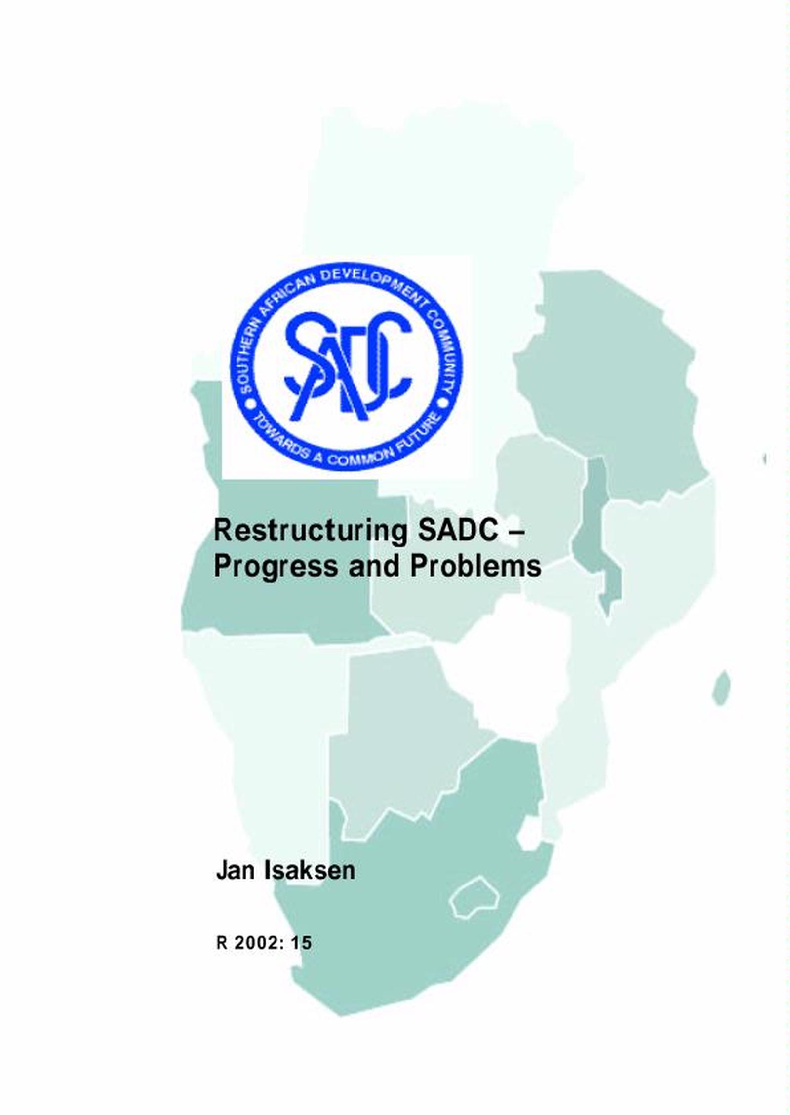 Restructuring SADC - progress and problems